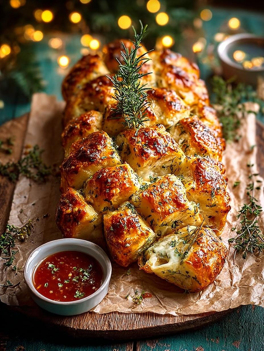 Festive Cheesy Pull Apart Christmas Bread Recipe – Kitchenstatus