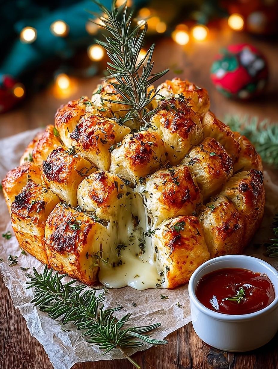 Festive Cheesy Pull Apart Christmas Bread Recipe – Kitchenstatus